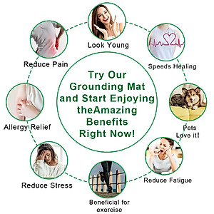 WAUZOBLE Grounding Mat kit, Breathable Grounding Pad, Grounding Mattress with Grounding Wire, Improving Sleep and Relieving Stress for Better Work(54 * 78inch)