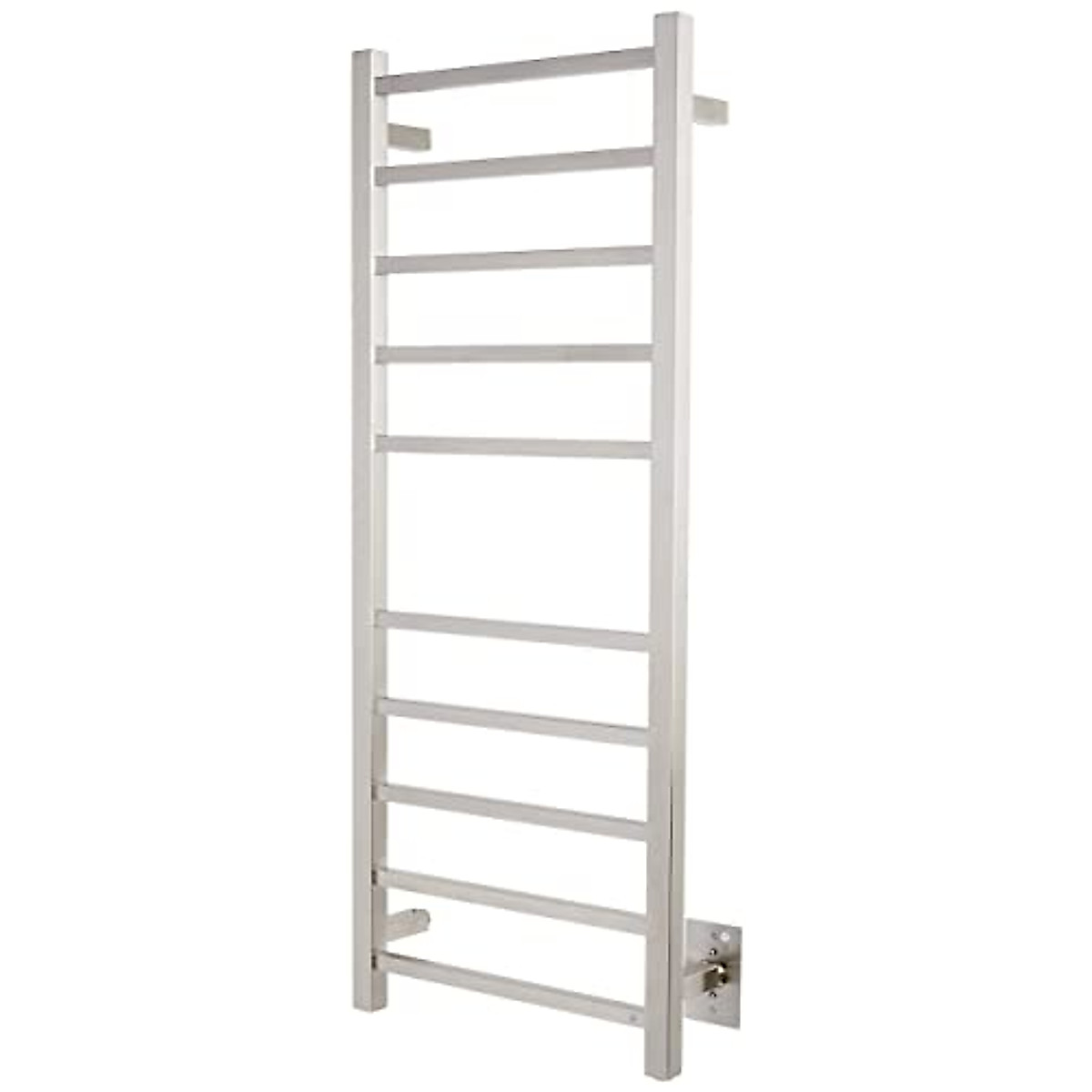 WarmlyYours Warmly Yours Sydney 10-Bar Electric Heated Bath Towel Warmer Rack, Brushed, Wall mountable, Hardwired, Grey