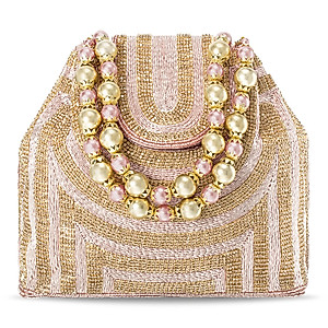 Aheli Potli Bags Gift for Women Evening Bag Clutch Ethnic Bride Purse with Drawstring