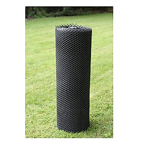 MAGFYLY Chicken Wire Mesh Child Safety Net, Staircase Balcony Anti-Fall Net, Plastic Fence Net, Breeding Net, Lawn Protection Net, Black, 1x3m (Color : Mesh1.2mm, Size : 150m)