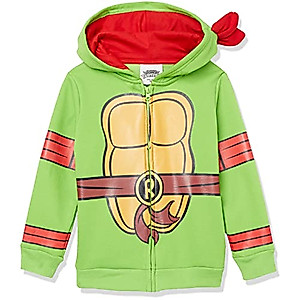 Teenage Mutant Ninja Turtles Baby Boys Graphic Zip-up Hoodie Sweatshirt, Red, 4T US