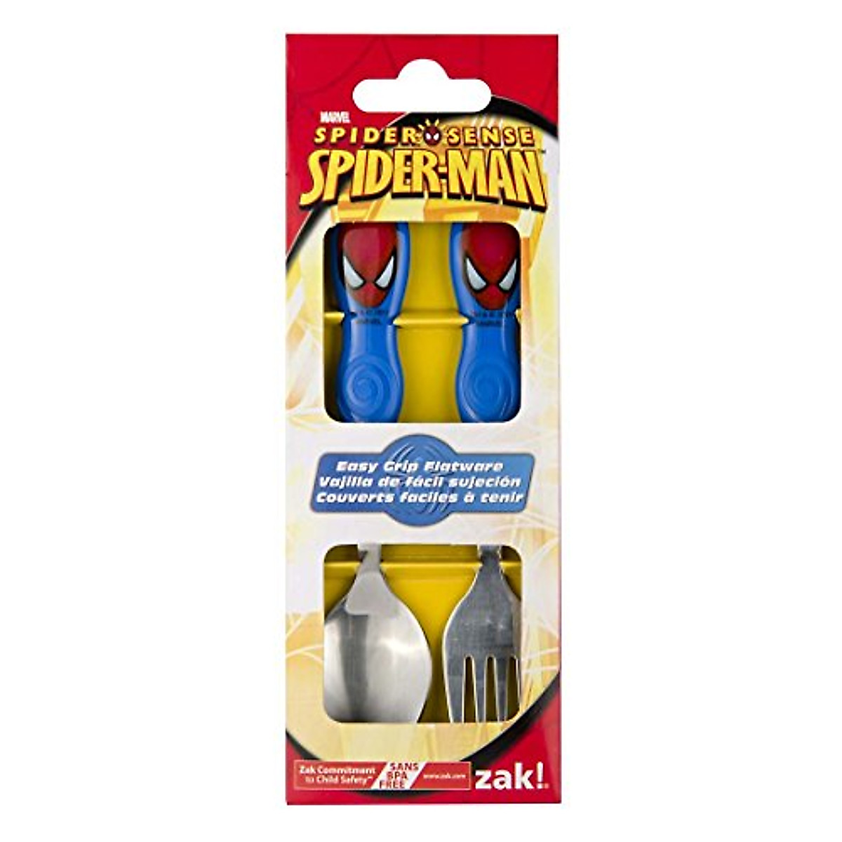 Zak Designs Marvel Comics Fork and Spoon Set, Spider-Man