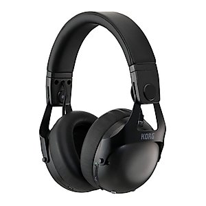 Korg NCQ1 Smart Noise Canceling DJ Headphones with Bluetooth, Black NCQ1BK