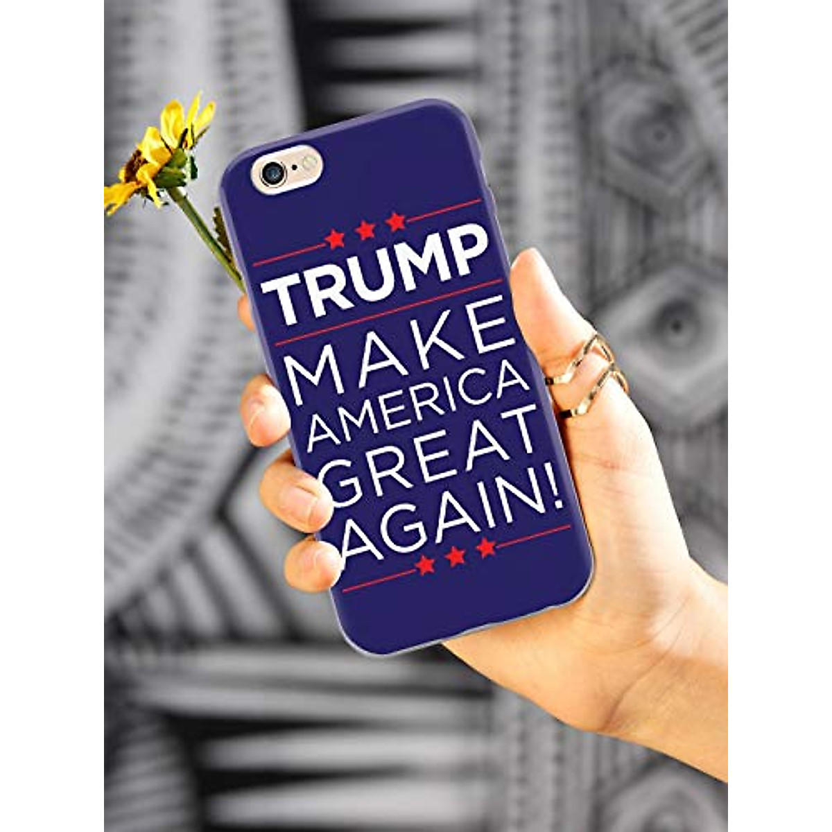 Inspired Cases - 3D Textured Galaxy Note 10 Case - Rubber Bumper Cover - Protective Phone Case for Samsung Galaxy Note 10 - Trump - Make America Great Again - Blue