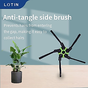 LOTIN Replacement Parts Kit Compatible with Roomba s9(9150),s9+(9550), Series Vacuum Cleaner.Pack of 2 Set of Multi-Surface Rubber Brushes,8 Side Brushes,8 Filters,10 Dust Bags,2 Tools …