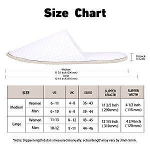 Anmerl Spa Slippers - 10 Pairs Comfy Unisex Slippers - Premium Bulk Disposable Hotel Slippers - Thick Cotton Velvet House Slippers for Guests Wedding Party Travel - Non Slip, Machine Washable, White