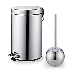 Cook N Home NC-00323 Trash CAN/BIN and Toilet Brush with Holder