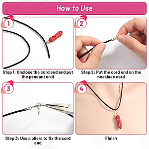 Selizo 50Pcs Satin Silk Necklace Cord with Lobster Clasp and Extension Chain for Necklaces Making and Beading (18 Inches, Black)