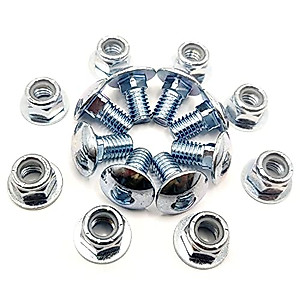 Set of 8, 784-5581A 784-5581 SnowBlowers Carriage Bolts & Nuts Kits Fits MTD 790-00117-0637 790-00120-0637 784-5581A-0637 Shave Plate Scraper Bar (5/16-18) 5/8"