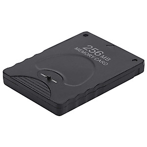 Playstation 2 Memory Card, Compatible with All Ps2 Models Light Game Memory Card Portable Game Memory Card 256MB Accessory for PS2 Playstation 2 Game Data Console (Black)
