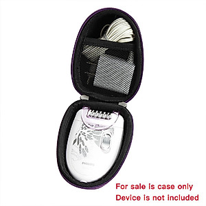 for Philips BRE235/04 / Philips HP6401 Satinelle Epilator Electric Shaver Travel EVA Hard Protective Case Carrying Pouch Cover Bag by Hermitshell (Purple)