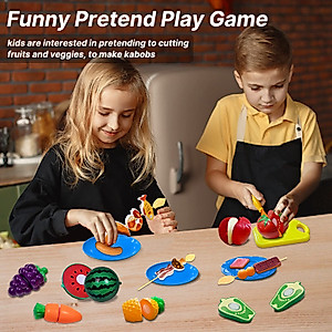 MITCIEN Camping Toys for Kids, Pretend Campfire, Lantern, Safari Hat, Binoculars, Bottle, Toy Food, S'Mores, Toddler Camping Play Set Indoor Outdoor Toys for Kids 3-5 and Up, Boys Girls Gift