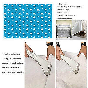 BINQOO 7x5ft Cartoon Blue Sky White Clouds Backdrop Toy Story Kids Birthday Party Boy Baby Shower Photography Background Photo Studio Props