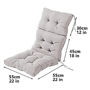 High Back Chair Cushion 52 Inch, Deep Seat Patio Seat and Back Cushion, Non-Slip Rocking Chair Cushion, High Back Patio Garden Lounger Chair Cushions (Navy Blue, 52x22 in)