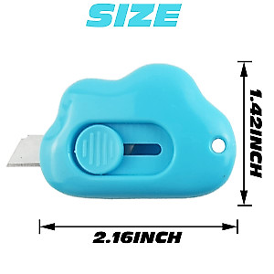 GXXMEI 20PCS Mini Retractable Utility Knife Box Cutter Letter Opener Pocket Knives Colorful Mini Slides Open for Letter Small Box Opening Paper Cutting DIY Crafts (4 colors)