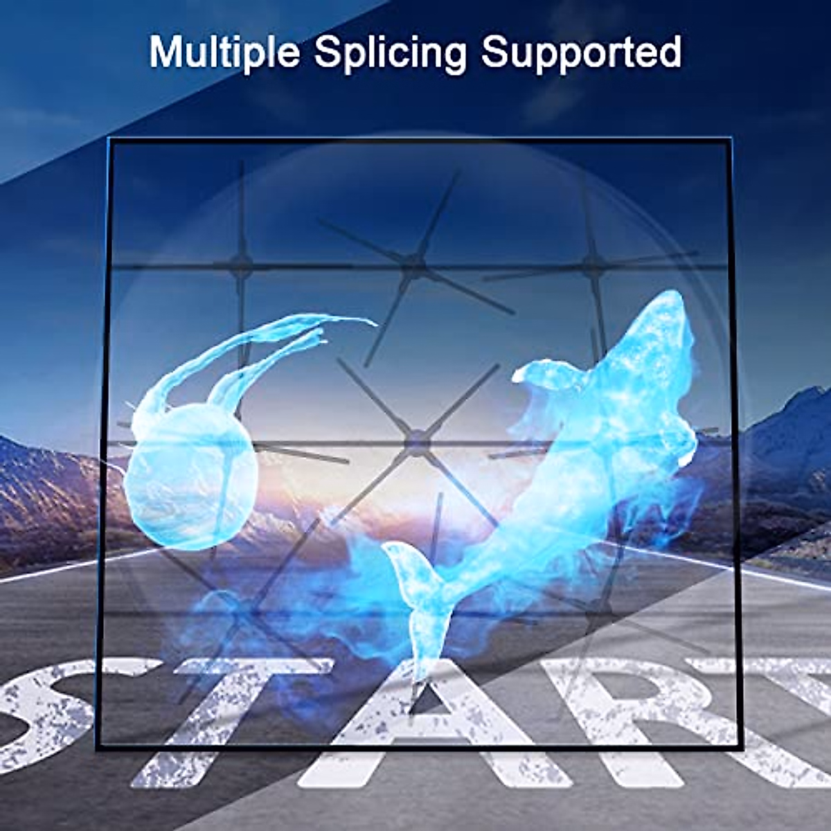 WISVANAI 3D Hologram Fan Projector, 39.4in High-Resolution Holographic Video Projector, Advertising Display Fan with WiFi, 1024 LED Beads & Bluetooth Speaker Supported