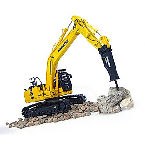 Universal Hobbies Model 1:50 Komatsu Digger PC 210LC-10 with Hydraulic Hammer UH-8096