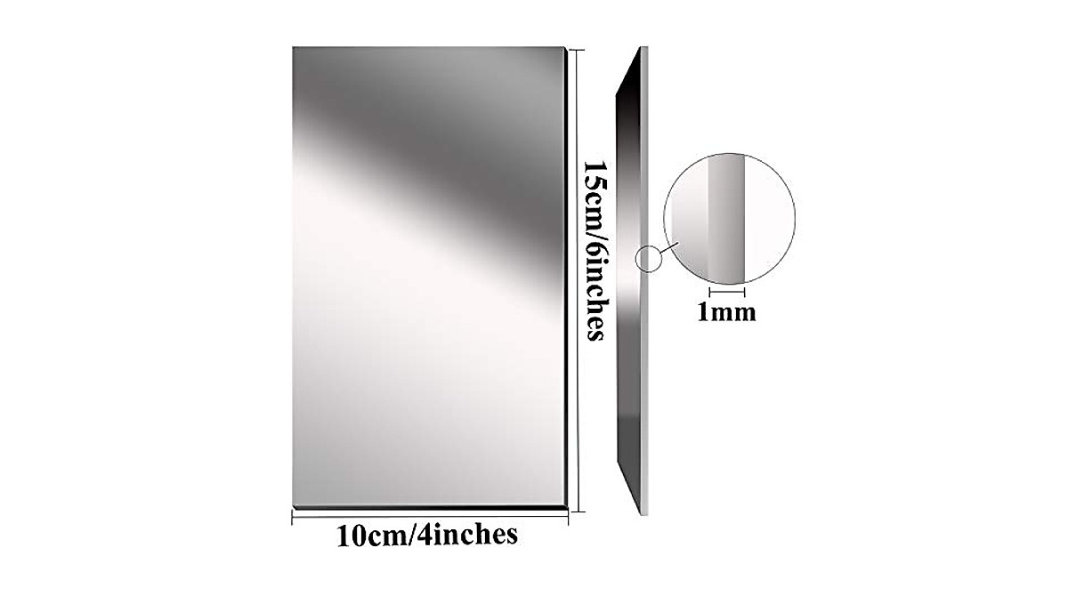 ELCOHO 12 Pack Self-Adhesive Plastic Mirrors for Decor