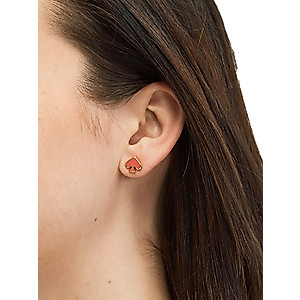 Kate Spade Everyday Spade Enamel Stud Earrings in Coral