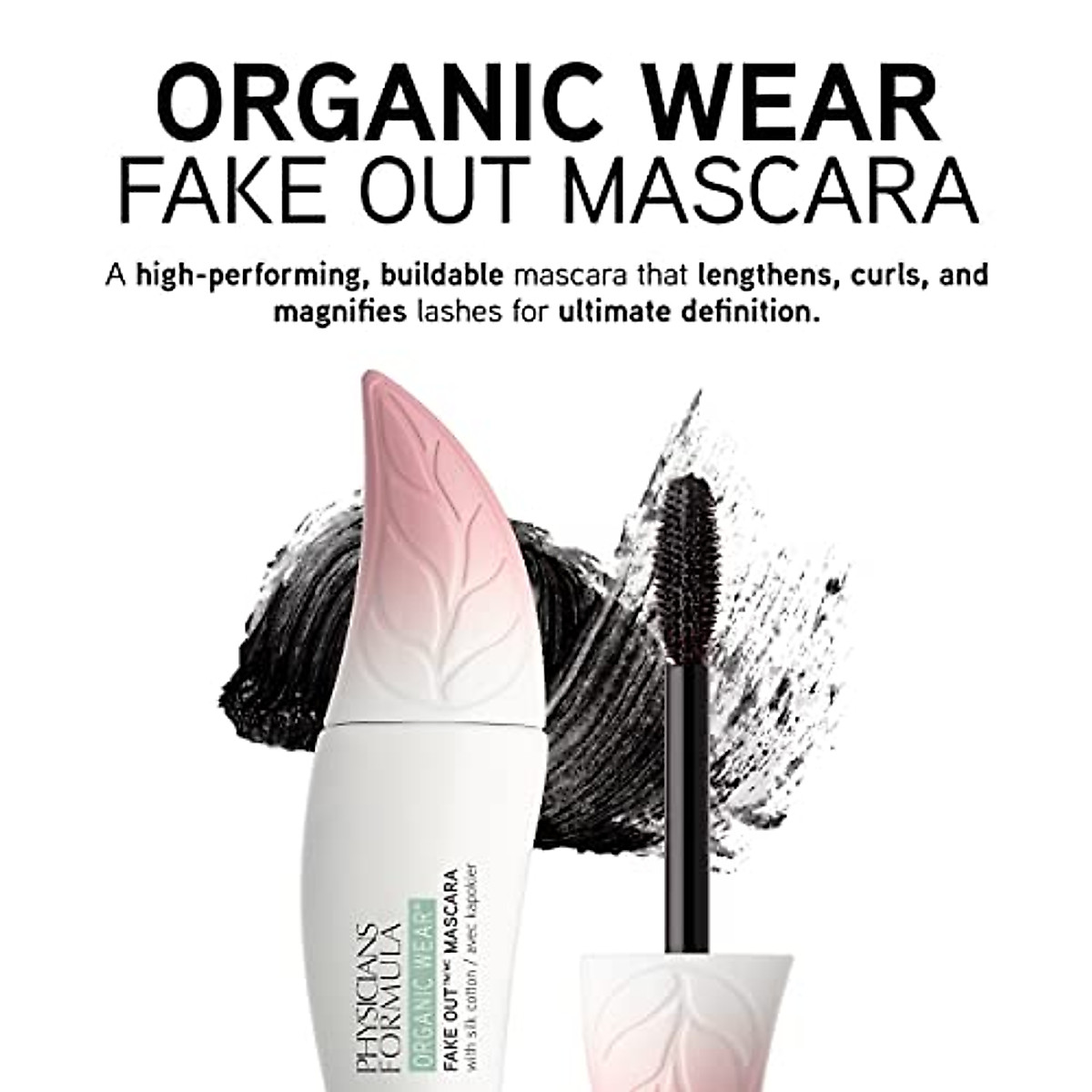 Physicians Formula Organic Wear All Natural Fake Out Mascara Black, Dermatologist Tested