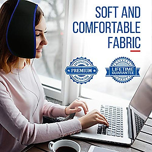 Face Ice Pack - Use as Wisdom Teeth Ice Pack, TMJ Relief Products, Jaw Pain - Hot & Cold Therapy for Chin, Headaches, Post Surgery Treatment - Adjustable Face Wrap Includes 4 Gel Packs