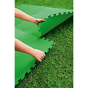 Bestway BW58265-20 Bodenschutzfliesen-Set, 8 Stück á 81 x 81 cm, grün Flowclear Pool Floor Protector, Ground Sheets for Hot tub, Spas and SwimmingPools, 8 x 81cm, Blue, Green