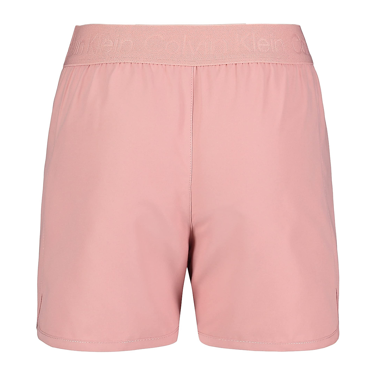 Calvin Klein Girls' Performance Running Shorts, Quick-Drying Mesh, Elastic Waistband & Pull-On Style, Rose Tan Tulip, 12-14