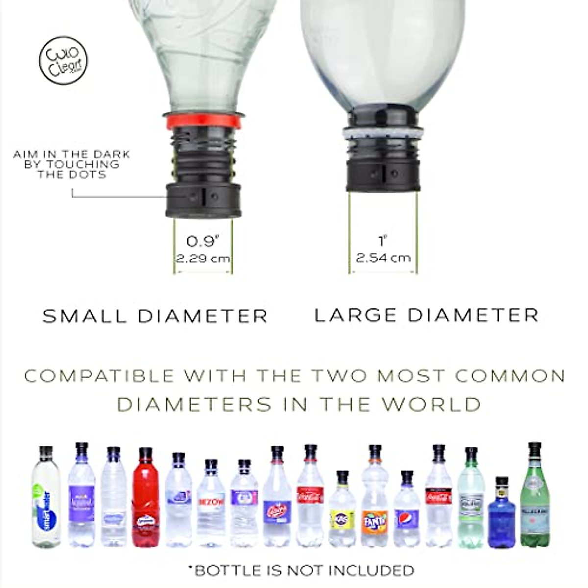 CuloClean 2pcs Portable Bidet for Toilet, Travel, or Camping. Compatible with Every Bottle. Discreet, Ecological, Mini, Elderly, Sprayer, Bio, Personal, Handheld, Backcountry Bidet.