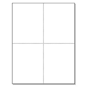 Next Day Labels 8-1/2" x 11" Laser/Inkjet Postcards 4 Per Page, (4-1/4" x 5-1/2" Each Card | White, 200 Cards)