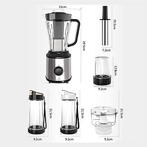 Water cup Electric juicer Blender Smoothie Maker 22000Rpm High Speed U200BU200Bblender With 1800Ml Mason Jar 3 Speed U200BU200Bcontrols 3 Speed U200BU200Band 3 Sharp Titaniu ZJ666