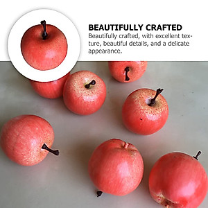 Ipetboom 30pcs Artificial Apple Fruit Simulated Apples Model DIY Supply Teaching Tool Lifelike Apples Prop Faux Apples Prop Backdrop Supply Small Apples Prop Photo Prop Soft Fake Apple Foam