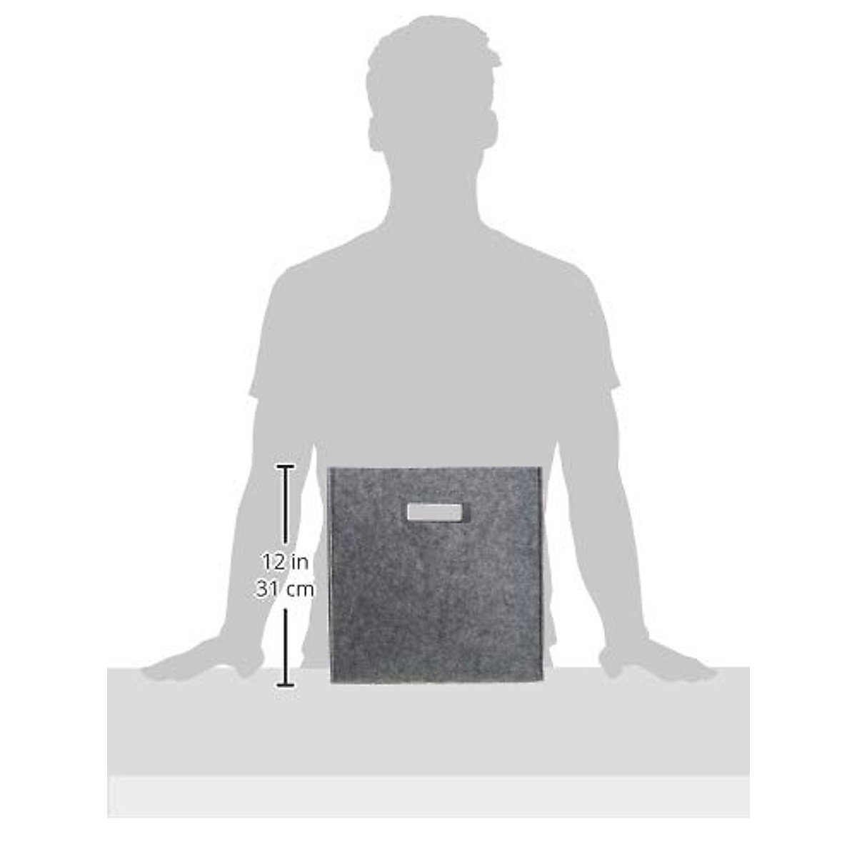 Sammy & Lou Felt Storage Cube, Gray