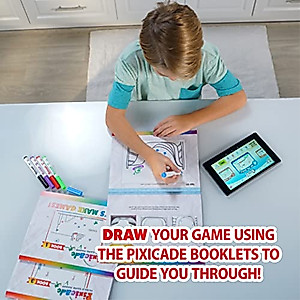 Pixicade Video Game Maker | STEM Kit to Create & Play Your Own Video Games | Educational Toy for Girls and Boys Ages 6+ | Creative & Learning Fun | Draw Your Own Video Game & Bring it to Life