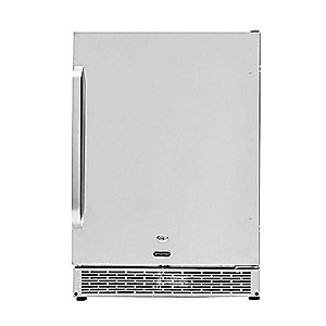 Whynter BOR-53024-SSW Built-in Outdoor 5.3 cu.ft. Beverage Refrigerator Cooler, Stainless Steel, One Size, 24" wide, Silver