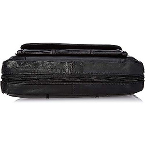 Genuine Leather Large Book Covers Bible Covers with Handle (Black)