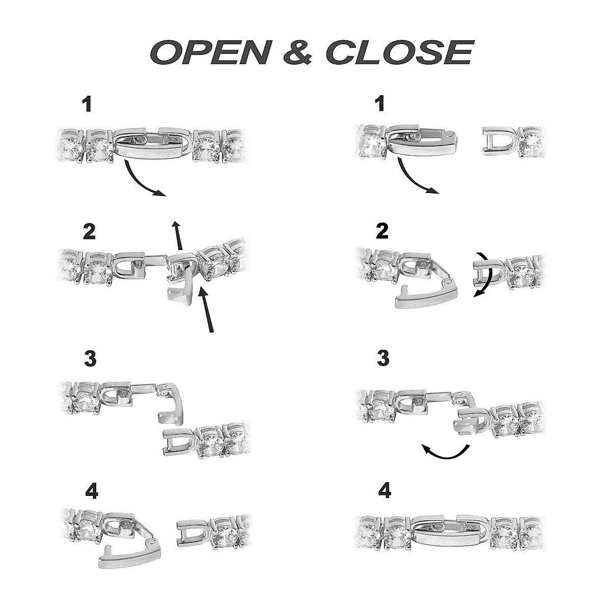 PAVOI 14K Gold Plated Cubic Zirconia Classic Tennis Bracelet | White Gold Bracelets for Women | 7.5 Inches