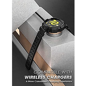 SUPCASE [Unicorn Beetle Pro] Series Case for Galaxy Watch Active 2/Galaxy Watch Active [40mm], Rugged Protective Case with Strap Bands for Galaxy Watch Active/Active 2 [40mm] 2019 Release (Black)