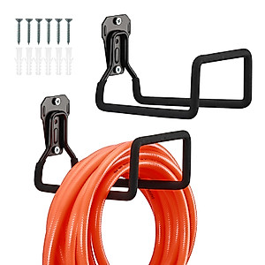 Mayouko 2PCS Garden Hose Holder Wall Mount, Metal Water Hose Hanger Reel Hose, Water Pipe Tube Hooks Rack Holders for Outside Yard, Heavy Duty Hose Hanger for Water Hose Storage