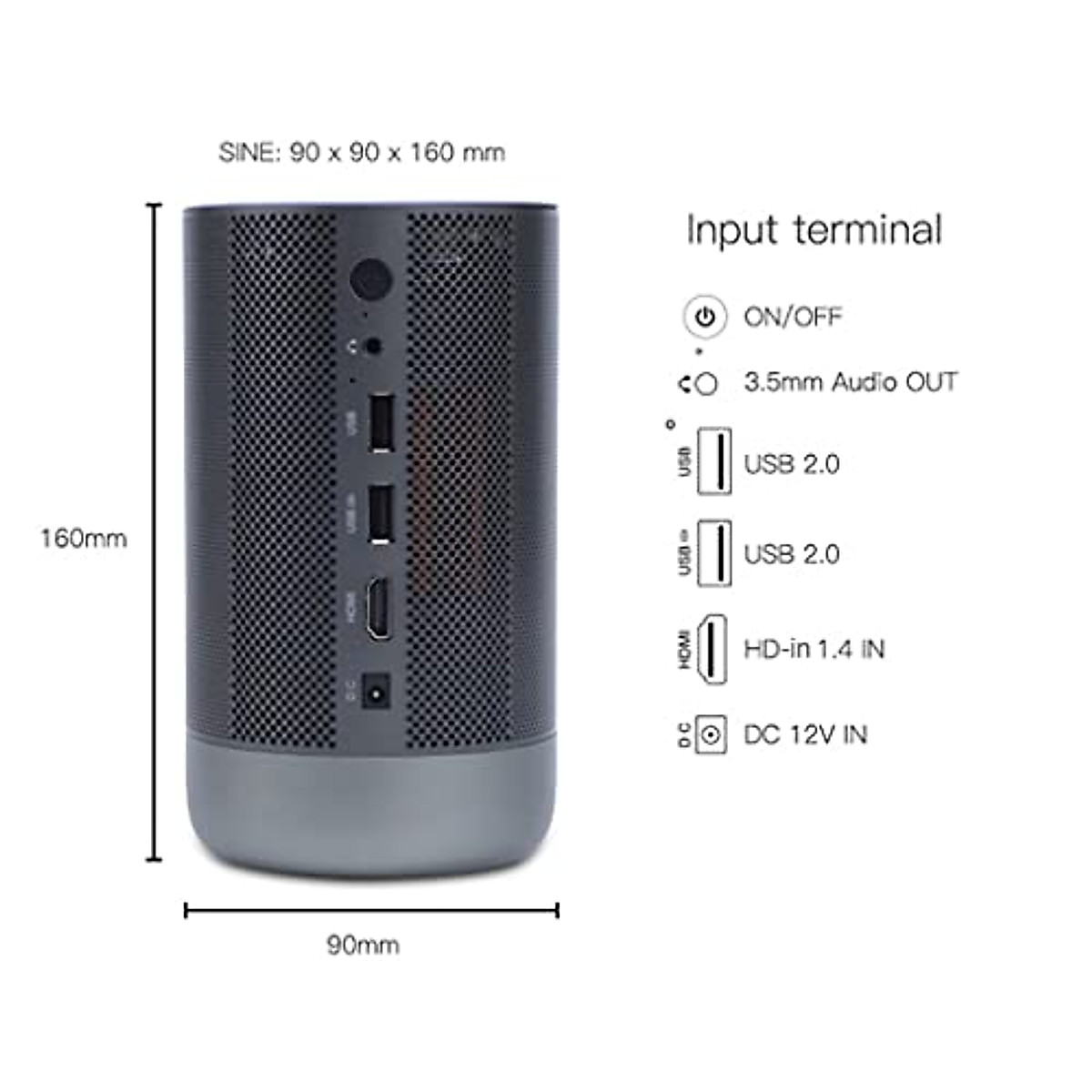 DROOS Smart 4K WiFi Projector for Home Theater & Gaming