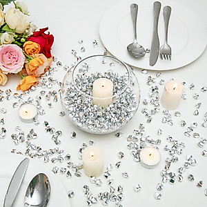 AiFanS Vase Filler for Home Deco and Centerpieces,Plastic Silver Nuggets for Vases and Table Decoration (Metallic Silver,800 Pieces)