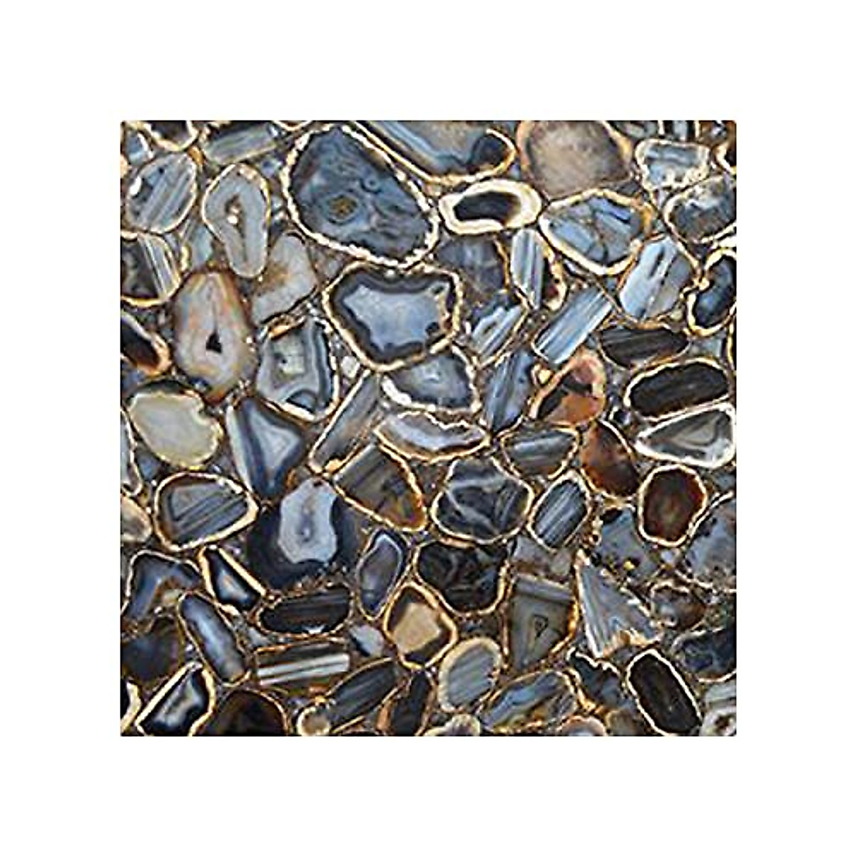 Natural Agate Stone Square 18" x 18" Inch Side & Corner Table Top, Natural Agate Stone Square Coffee & Centre Table Top, Agate Stone Sqaure Dining & Meeting Room Table Top, Piece Of Conversation