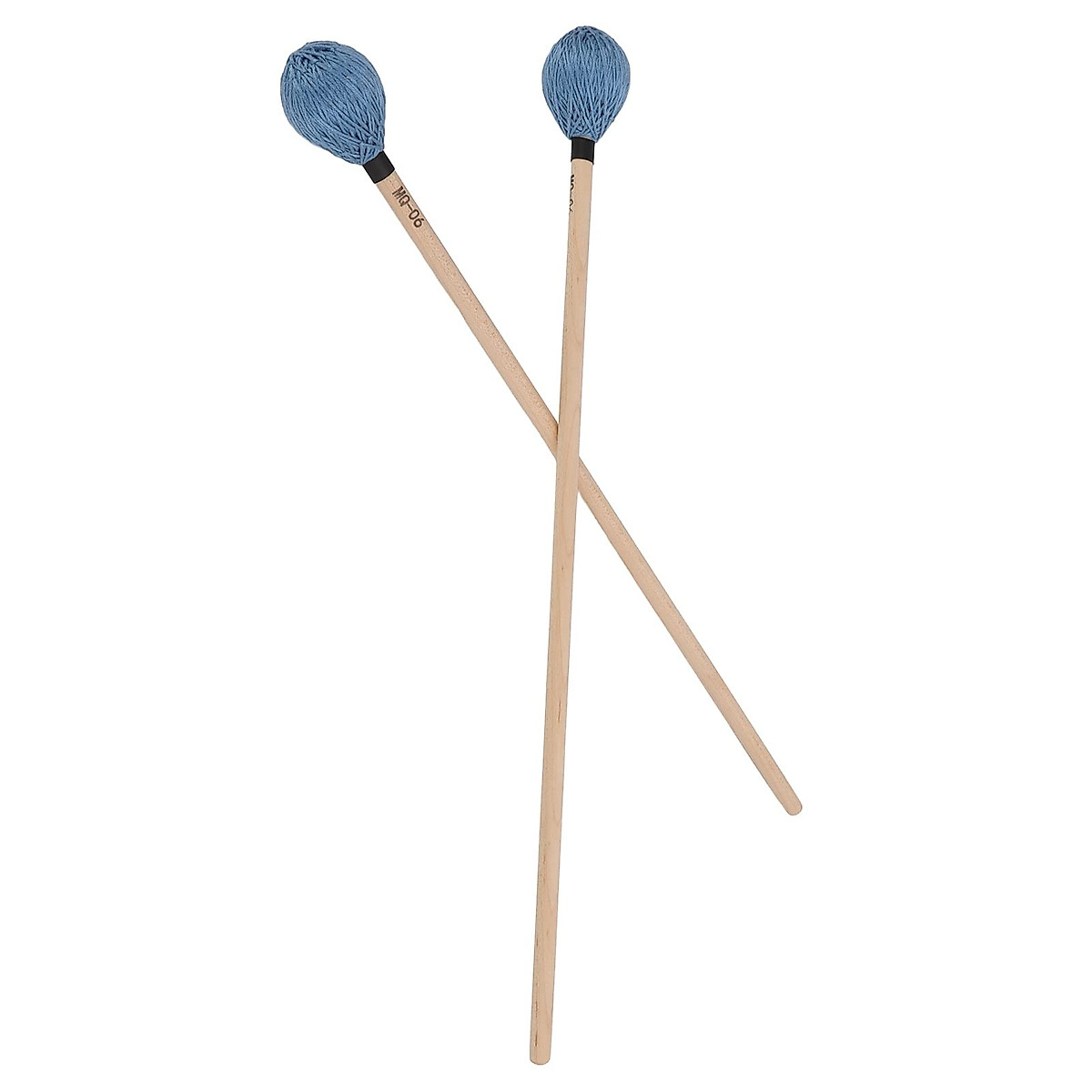 Keyboard Marimba Mallets, 1 Pair Soft Playing Yarn Head Mallet Replacement Comfortable with Maple Handle for Beginner for Percussion Instruments(blue)