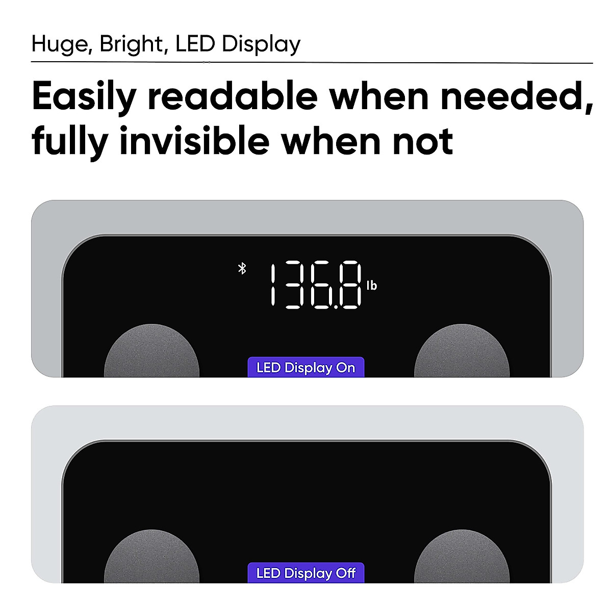 Wyze Smart Scale for Body Weight and Fat, FSA HSA Eligible, Digital Bathroom Scale, Weighing Machine for People's Muscle BMI, Bluetooth Electronic Body Composition Monitor, 400lb