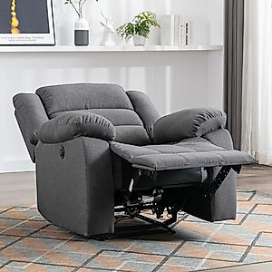 IULULU Electric Power Recliner Chair for Living Room Single Home Theater Seating Sofa Easy Lounge with Soft Padded Headrest and Armrest, Grey
