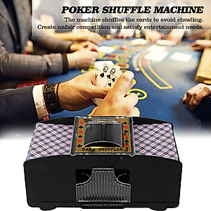 Diolusus Automatic Card Shufler, Electronic Casino Poker Card Shuffling Machine,2 Deck Poker Card Shuffling Machine Battery, Card Playing Tool for Home Party with USB Line (1-2 Decks)