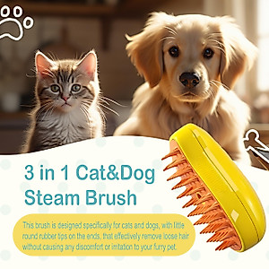 Cat Steam Brush For Shedding, Grooming Tool for Cats and Dogs with Steam Function, Massage, and Shedding Hair Removal - Ideal for Pets, Featuring Weighted Blanket Technology, Hair Brush