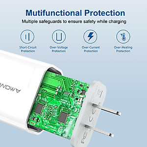 USB C Wall Charger, 【2023 Upgrade】 2Pack Type C Fast Charger, Dual Ports 25W PD Fast USB C iPhone Wall Charger Adapter Compatible iPhone 14/13/12/12 Pro/12 Pro Max/12 Mini/11, and More