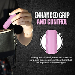 Police Magnum Personal Safety Alarm & Pepper Spray Combo Self Defense Pack for Women- Loud 135db Siren with Light & Max Strength Flip Top Pepper Spray Protection (Pink)