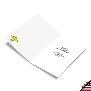 NobleWorks - 1 Cartoon Happy Birthday Card Funny - Hilarious Comic Greeting, Notecard with Envelope - Feliz Enchiladas C9589BDG