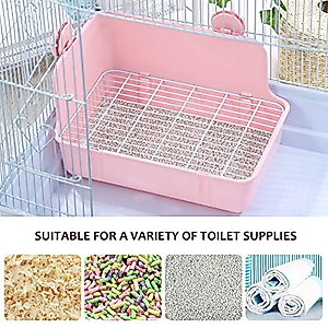 POPETPOP Small Pet Toilet Plastic Lightweight Multi- use Small Animal Potty Pet Pan Bunny Litter Box Pet Litter Box for Hamster Rabbit Pig Chinchilla Ferret
